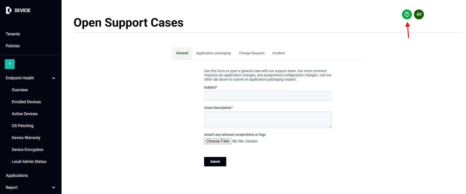 How to open support cases?