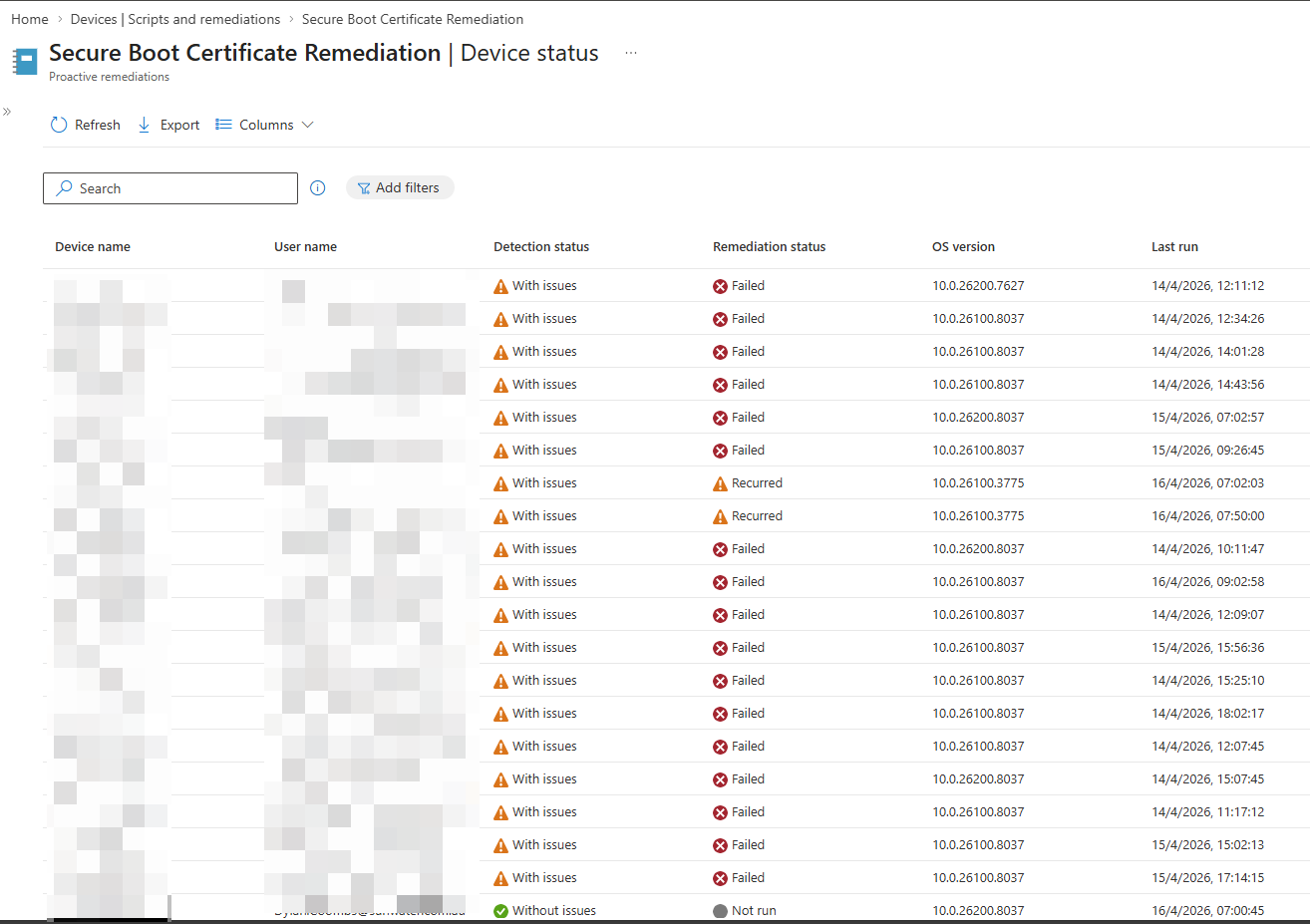 Preparing Intune Devices for Secure Boot Certificate Updates 2026