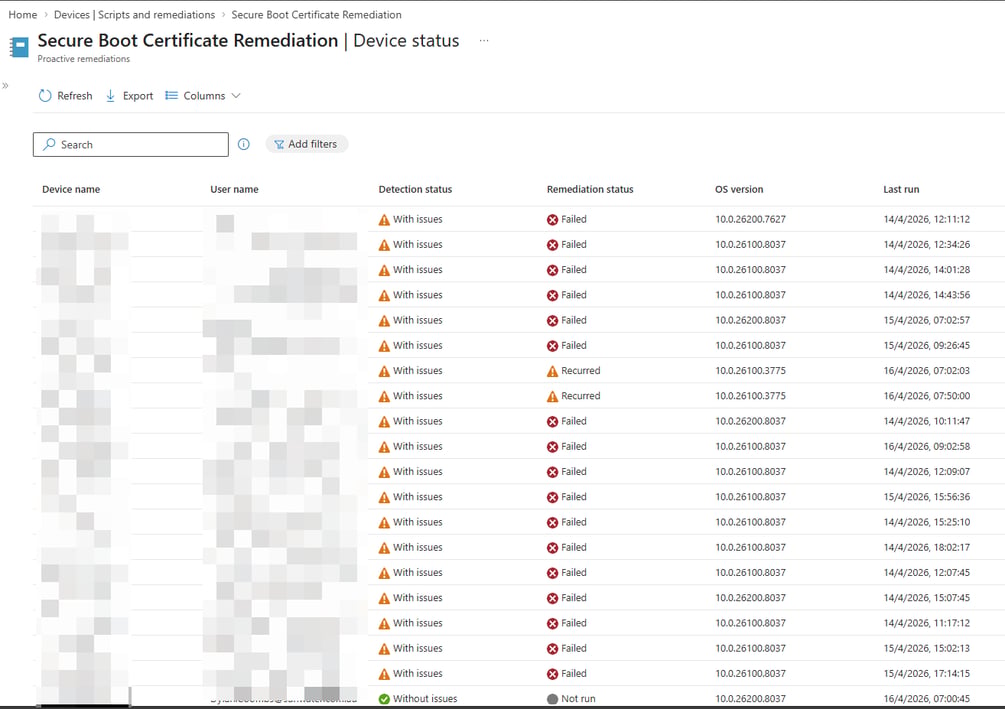Preparing Intune Devices for Secure Boot Certificate Updates 2026