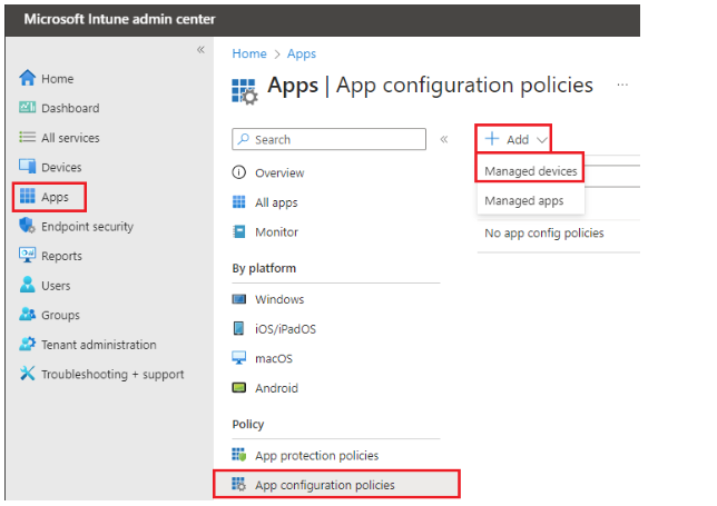 How to create App Configuration Profiles for managed Android Enterprise devices?