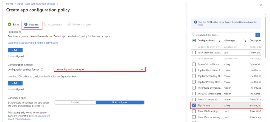 How to create App Configuration Profiles for managed Android Enterprise devices?