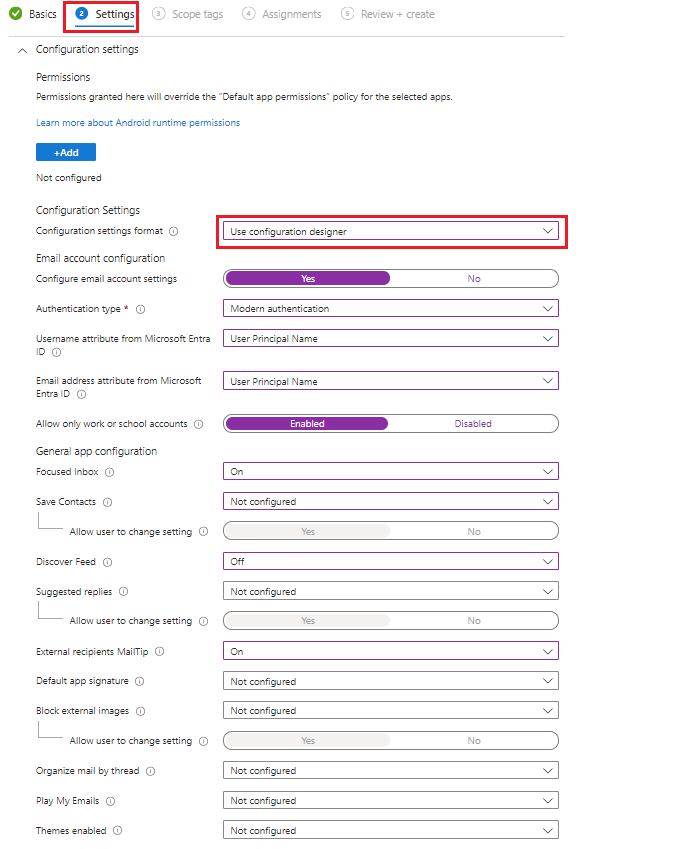 How to create App Configuration Profiles for managed Android Enterprise devices?